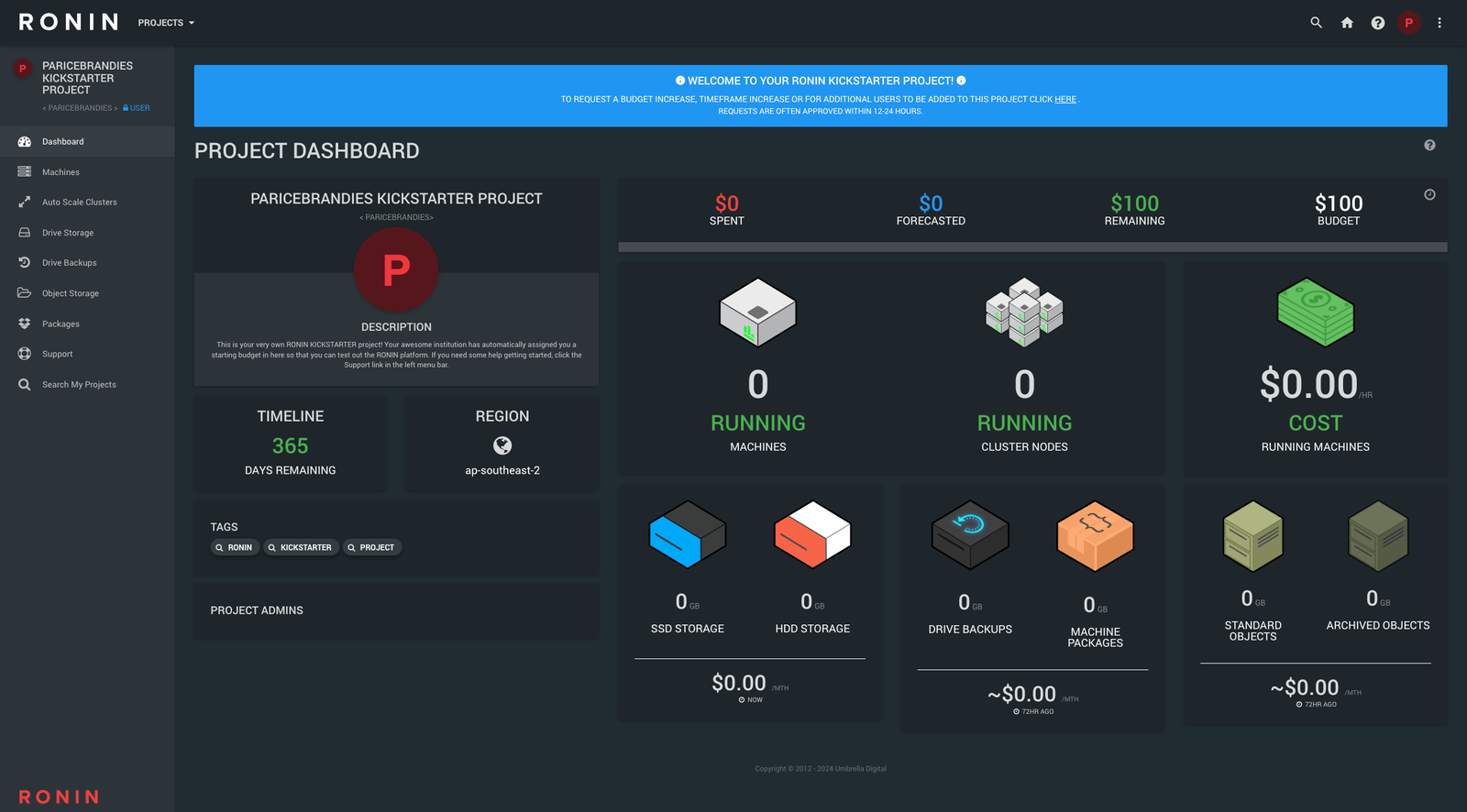 RONIN Automated Kickstarter Projects