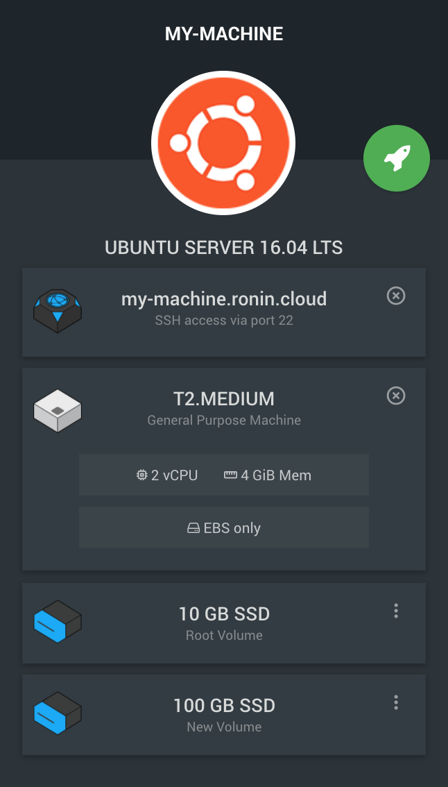 Create a machine with RONIN