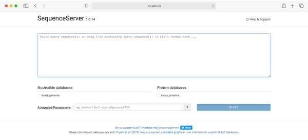 Creating a Custom BLAST Server with SequenceServer