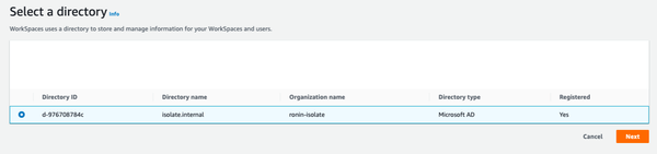 Creating Users a WorkSpace for RONIN Isolate