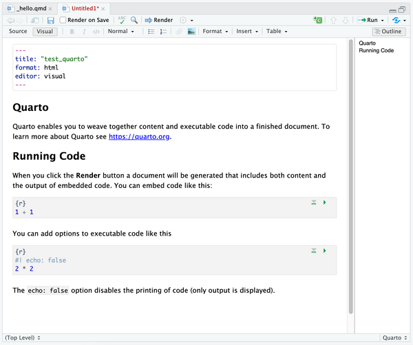 How to install and use Quarto with RStudio on a RONIN Machine